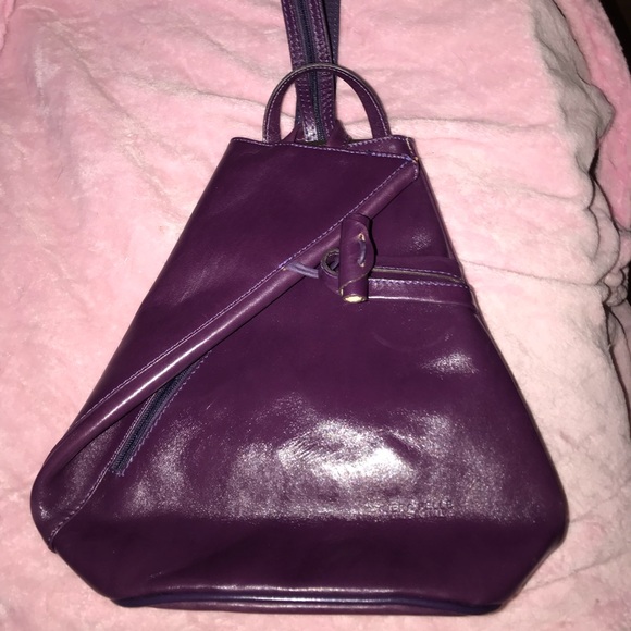 Vera Pelle | Bags | 0 Italian Leather Vera Pelle Purple Convertible ...